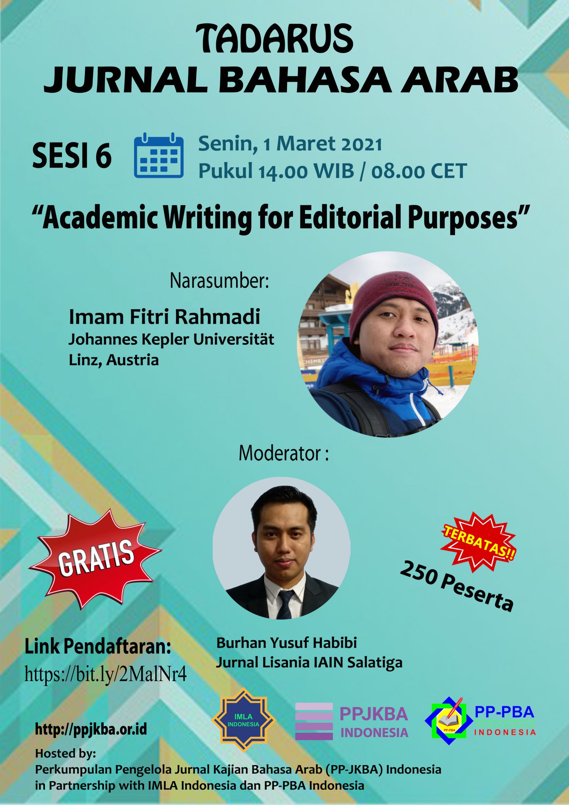 Webinar Tadarus Jurnal Bahasa Arab Sesi 6 – PPJKBA Indonesia